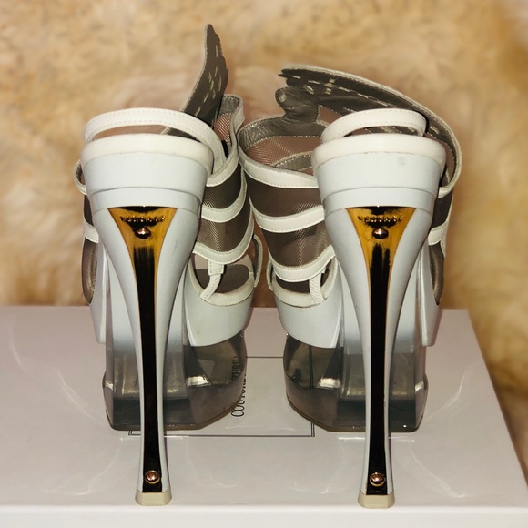 Versace | Shoes | Versace White Plexiglass Platform Sandals | Poshmark